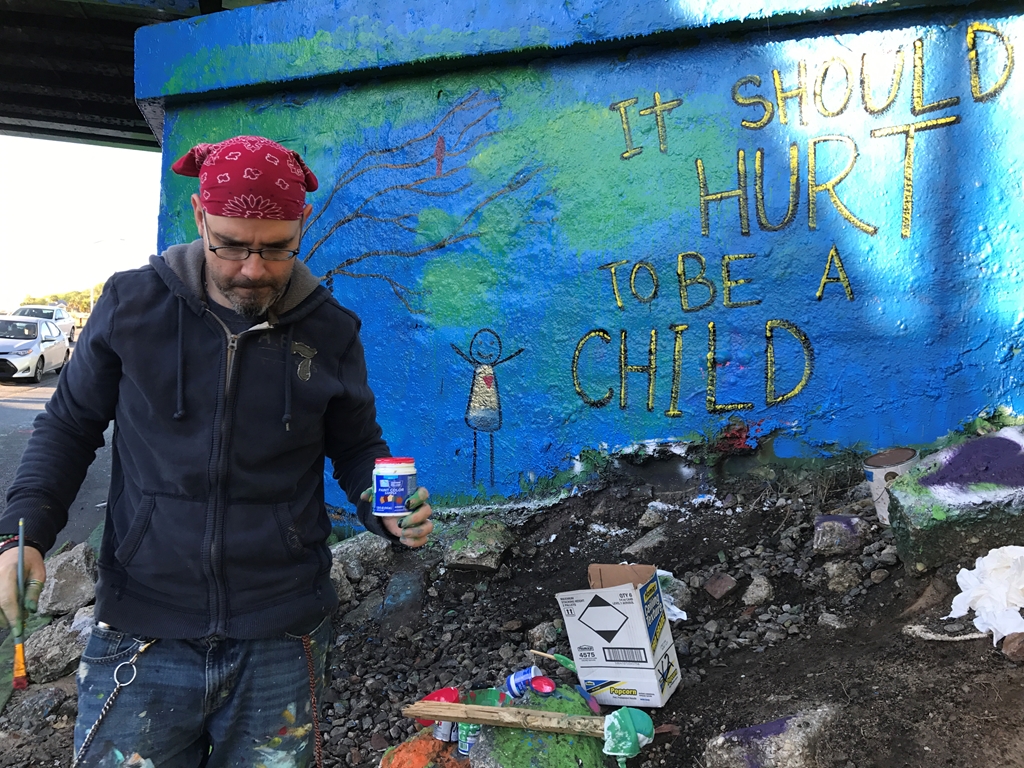 Graffiti Bridge Rafi Perez Child Abuse Awareness