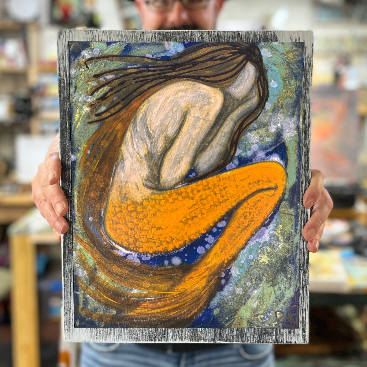 Mandarin Goby Fish Wall Art By Artist Rafi Perez Mixed Medium On Canvas ...