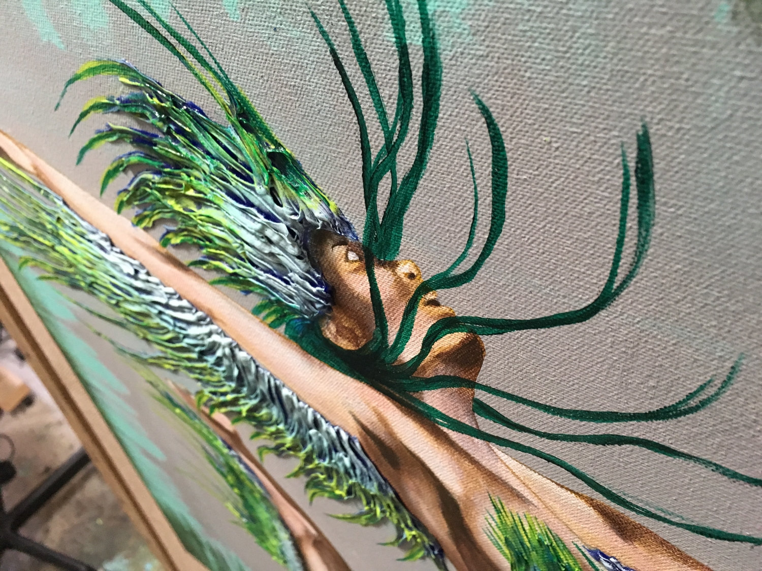 Phoenix Reborn Original Painting Art By Artist Rafi Perez Mixed Medium ...