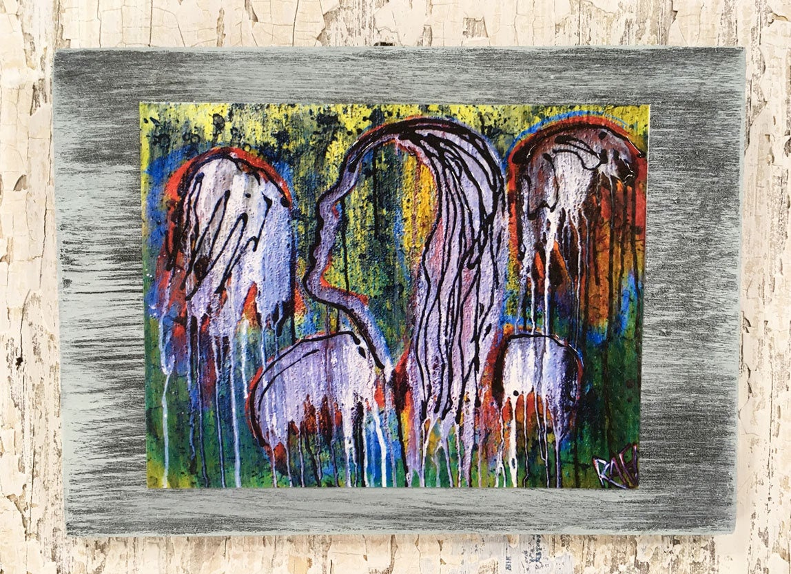 Graffiti Angel Rustic Wall Art By Artist Rafi Perez Original Textured ...