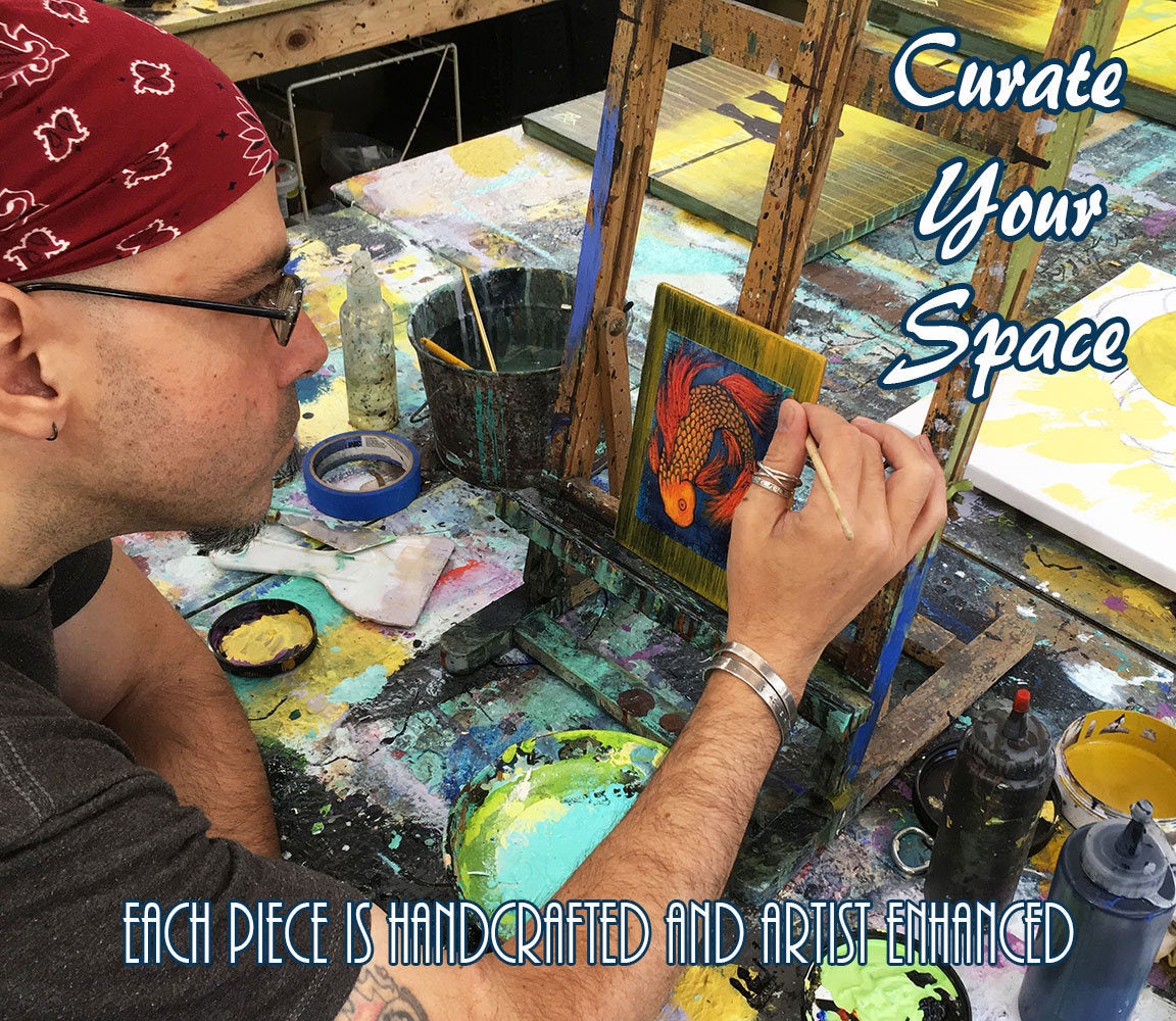 Lion And Child Rustic Wall Art By Artist Rafi Perez Original Textured ...