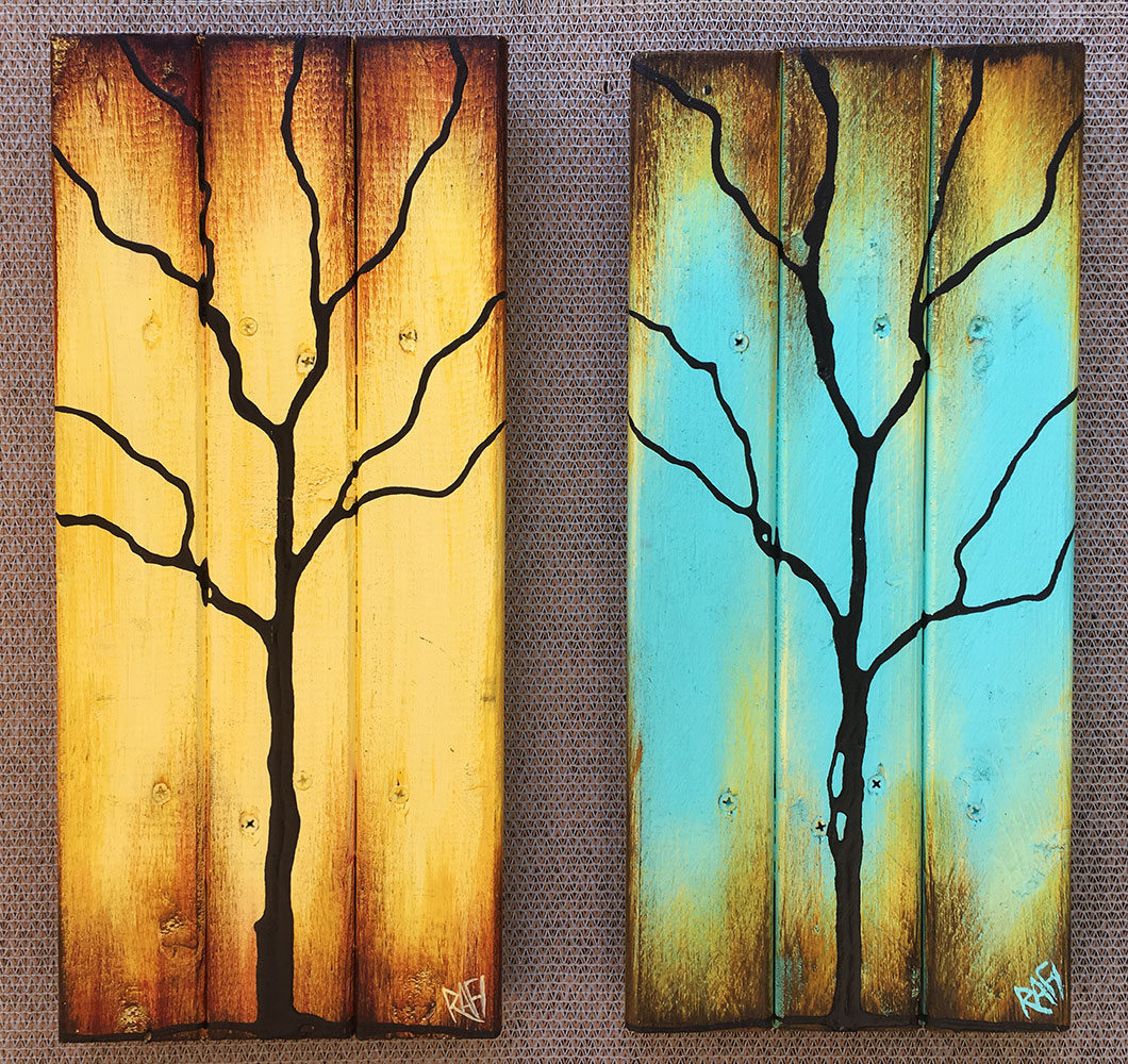 Paintings On Reclaimed Wood
