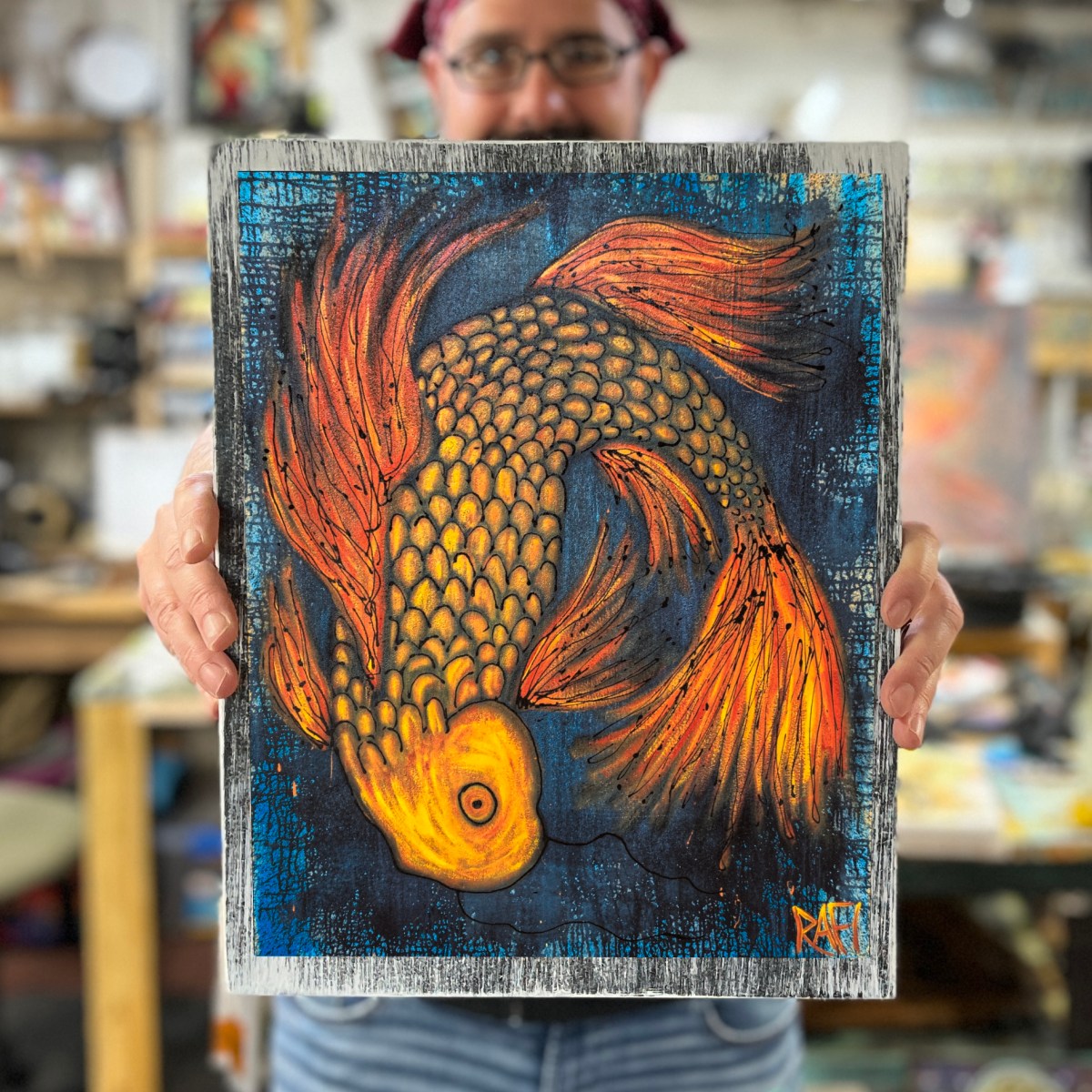 Octopus (Into The Deep) Wall Art By Artist Rafi Perez Textured Artist ...